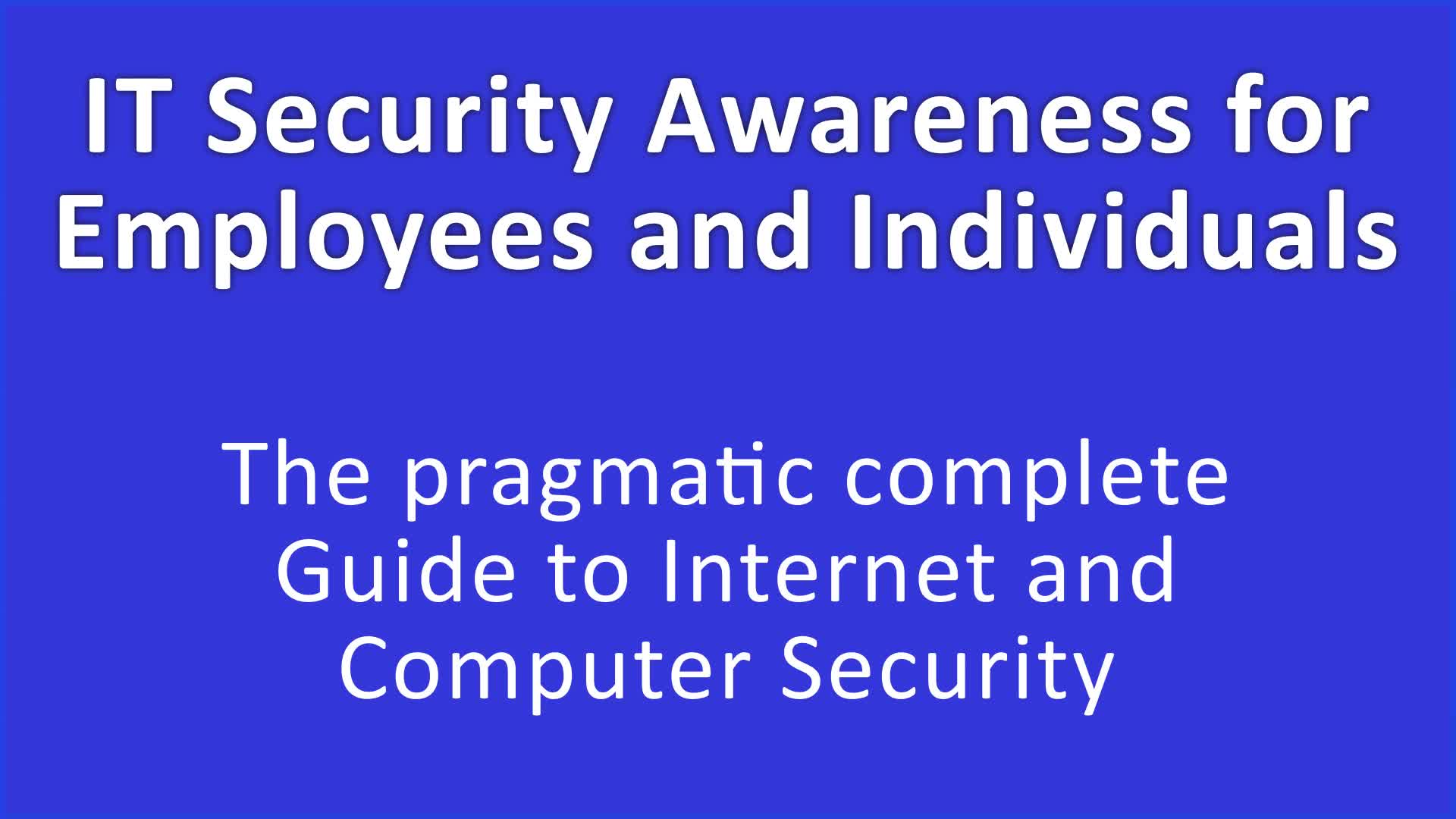 IT Security Awareness for Employees and Individuals | SCORM Package