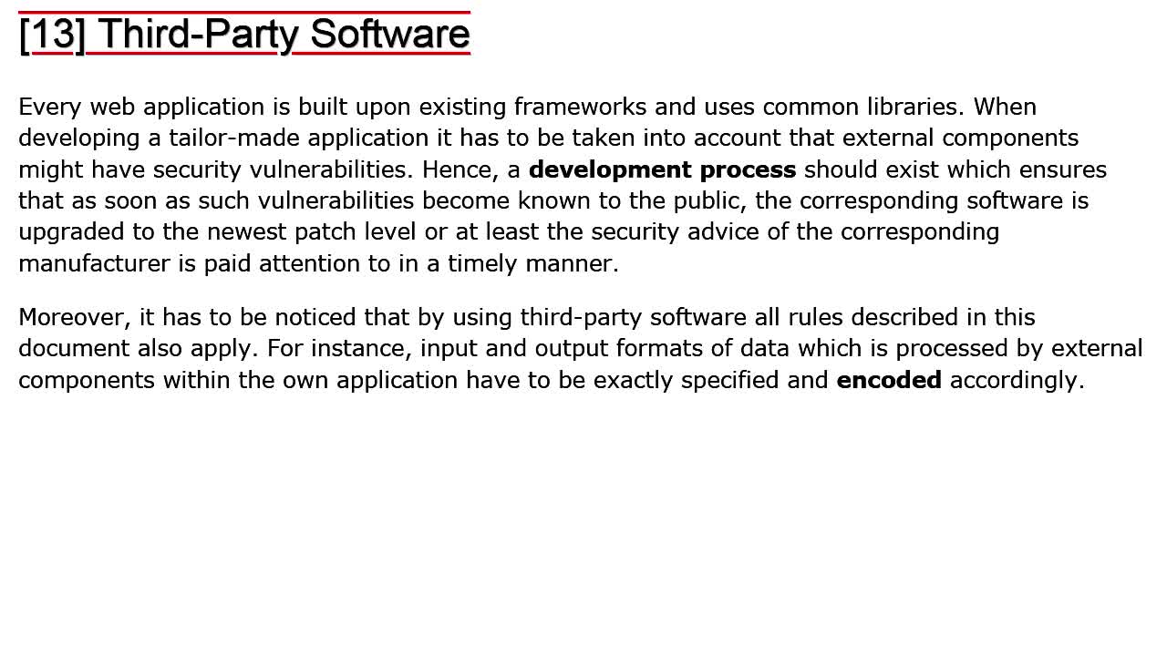 Third-Party Software | Secure Programming of Web Applications for ...
