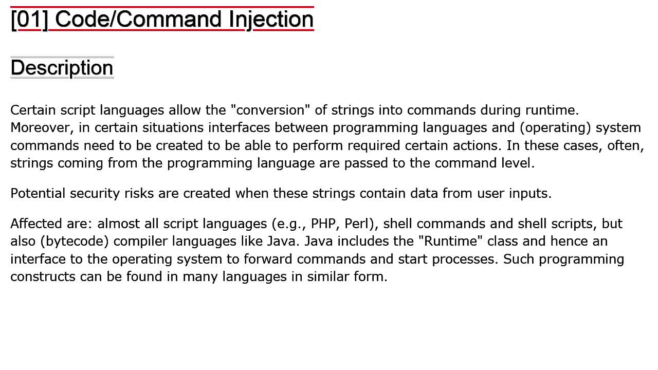 Code/Command Injection